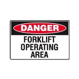 FORKLIFT OPERATING AREA SIGN 25DMC
