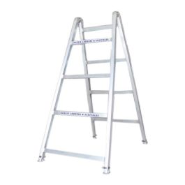 Industrial XS Heavy Duty Aluminium Adjustable Leg Trestle Ladder-2.4m ...