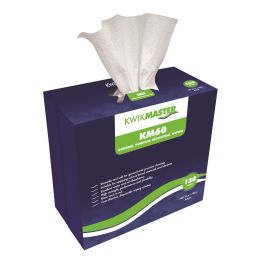 KWIKMASTER KM60 General Purpose Industrial Wipers 130 Sheets