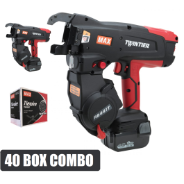 MAX Tools 14.4V Li-ion Cordless TwinTier Brushless Rebar Wire Tying ...