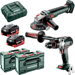 Metabo 18V 2 Piece Brushless Cordless Hammer Drill/Grinder Combo Kit- 2 ...