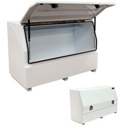 Industrial XS Half Lid Powder Coated White Steel Toolbox-1000mm-850H Series